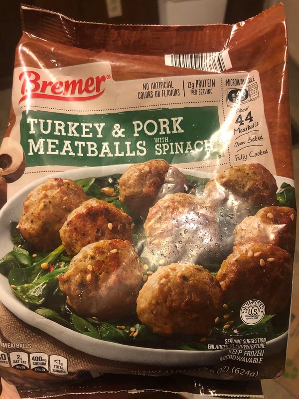 Bremer Turkey & Pork Meatballs with Spinach - Food Library - WOW Food ...