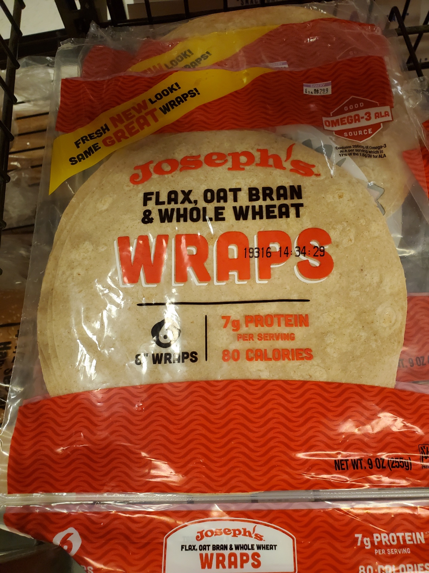Joseph's Flax, Oat Bran, & Whole Wheat Wraps - Food Library - WOW Food ...