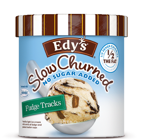 Edy's Slow Churned No Sugar Add Fudge Tracks Ice Cream - Food Library ...