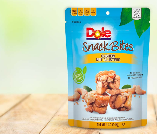 Dole Snack Bites Cashew Nut Clusters - Food Library - WOW Food Library
