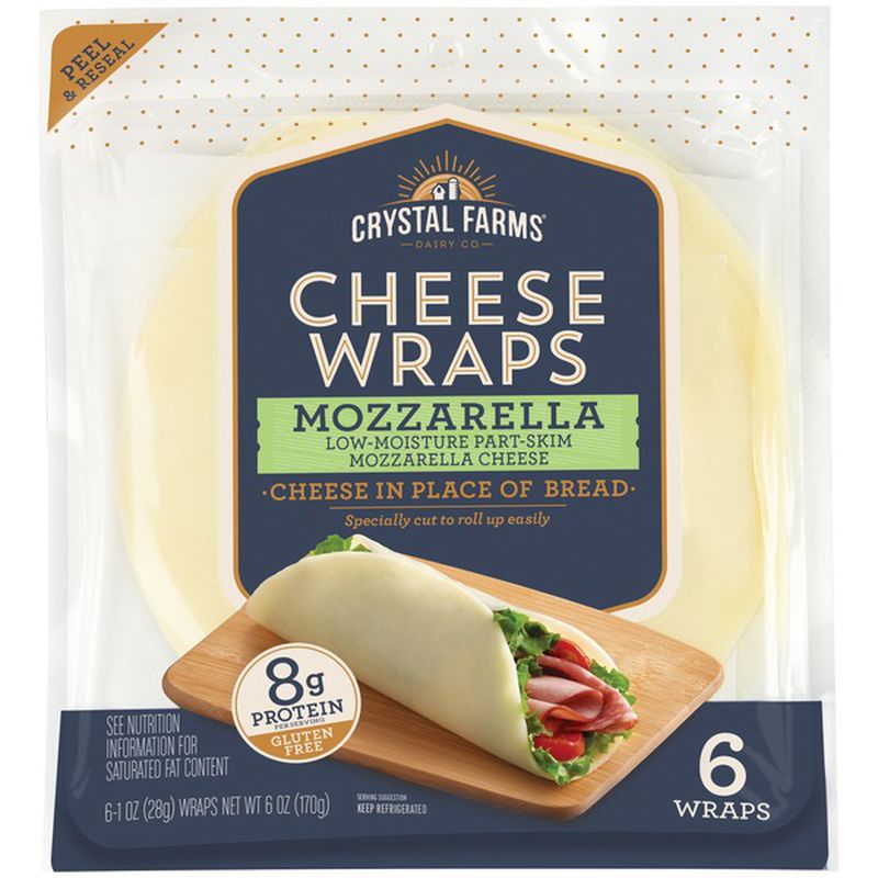 Crystal Farms Mozzarella Cheese Wraps - Food Library - WOW Food Library
